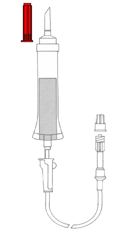 BLOOD ADMINISTRATION SYSTEM WITH 200µm 25cm² FILTER, 160cm OF TUBE ...