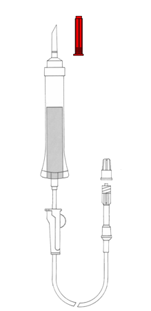 BLOOD ADMINISTRATION SYSTEM WITH 200µm 40cm² FILTER, 160cm OF TUBE ...